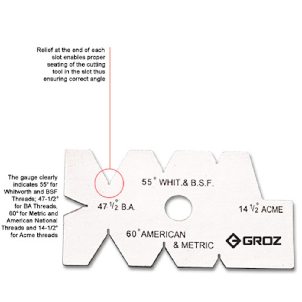 Groz Stainless Steel Screw Cutting Gauge with Slit – Yale Hardware