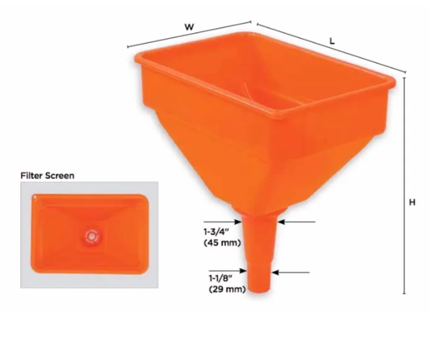 Groz Fuel Oil Funnel with Filter Screen 4.7L – Yale Hardware