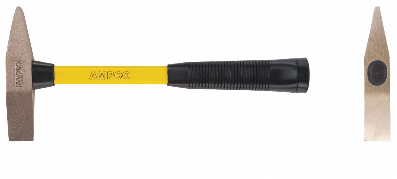 Ampco Non-Sparking Chipping Hammer with Fiberglass Handle 1.5lbs. H ...